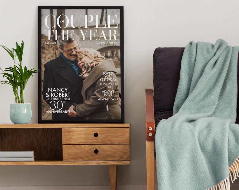 Custom Magazine Cover 30th Anniversary 30 Year of Marriage - Etsy