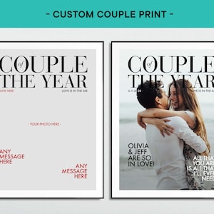 Custom Couple of the Year Magazine Cover Custom Magazine - Etsy