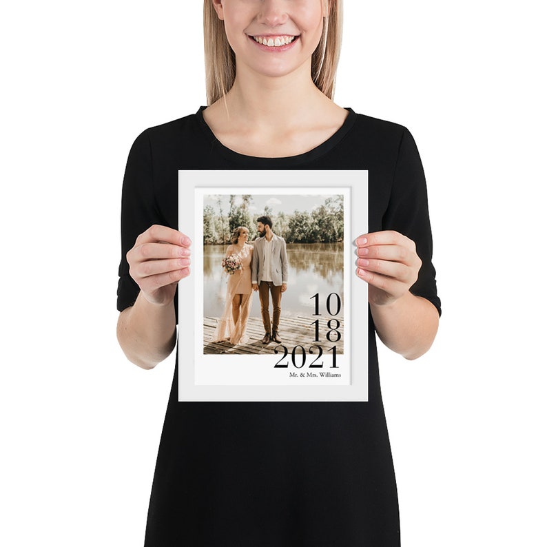 Personalized Wedding Date With Photo / Custom Wedding Print / - Etsy