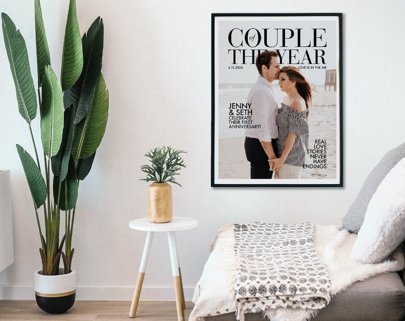 Custom Magazine Cover Gift / Couple of the Year Magazine Cover - Etsy