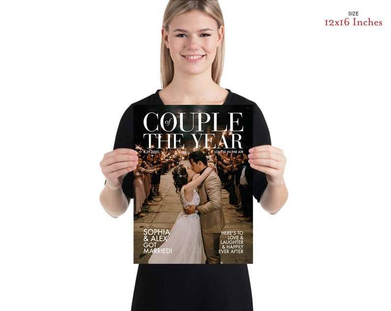 Custom Magazine Cover Gift / Couple of the Year Magazine Cover - Etsy