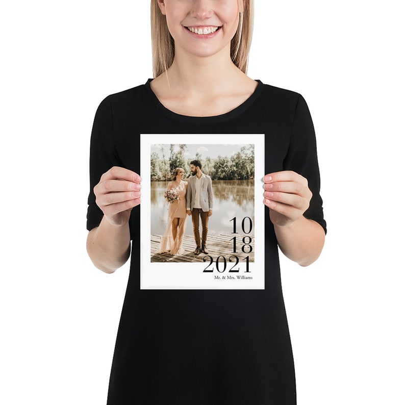 Personalized Wedding Date With Photo / Custom Wedding Print / - Etsy