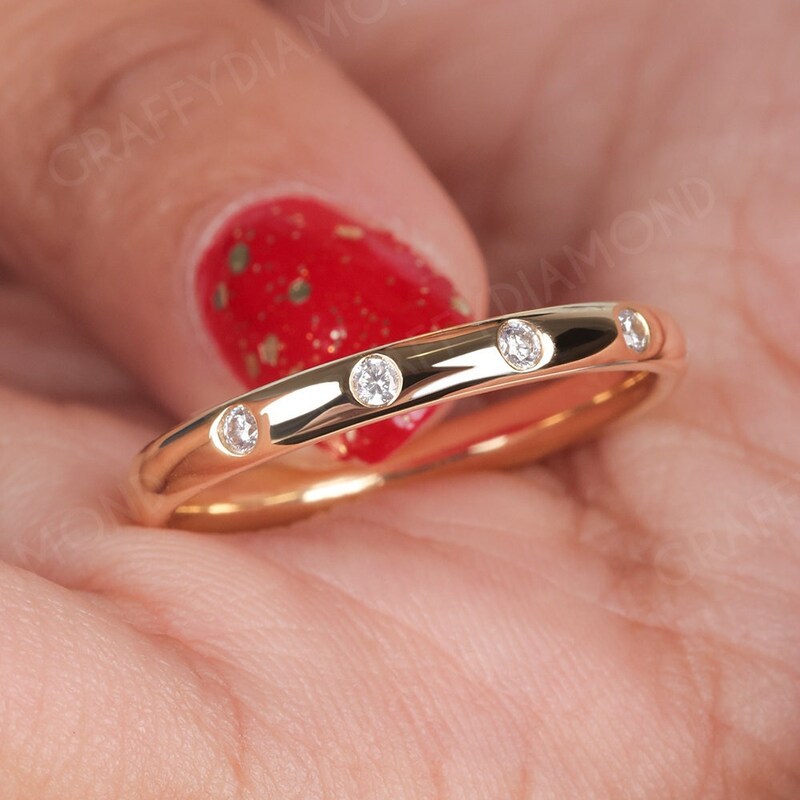 Flush Set Ring - Etsy