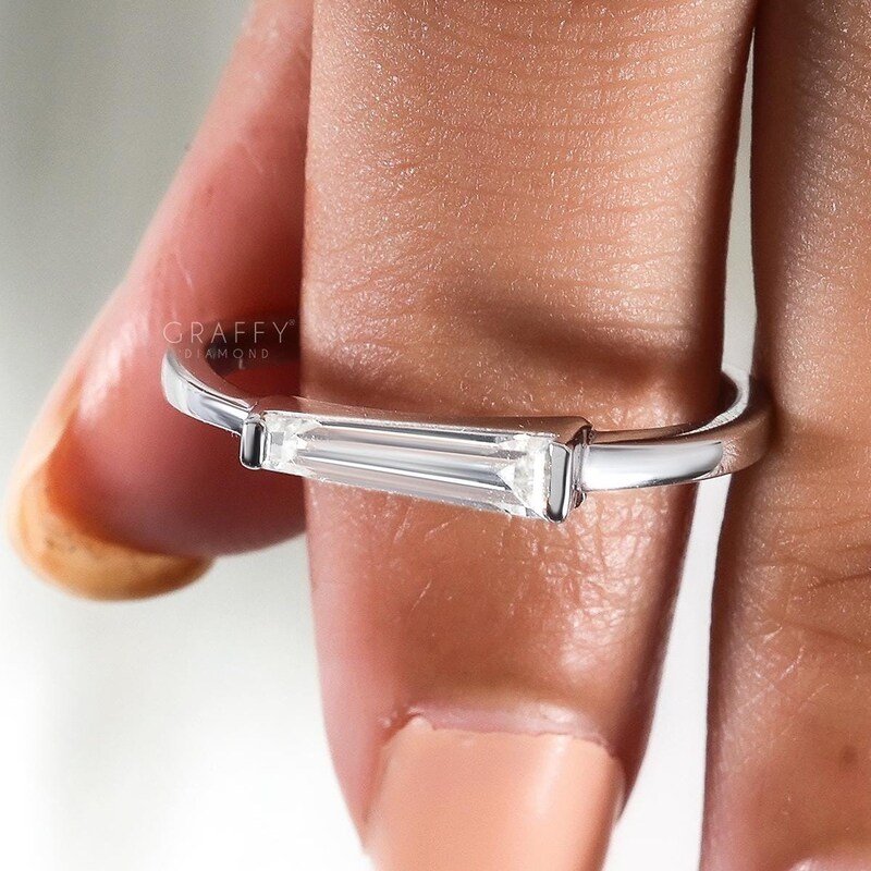 Diamond Bar Ring - Etsy