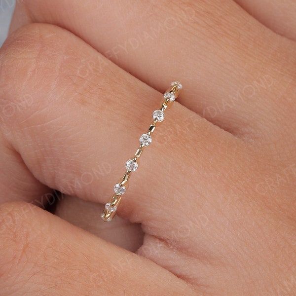 Thin Diamond Band - Etsy
