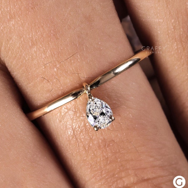 Dangle Charm Ring - Etsy