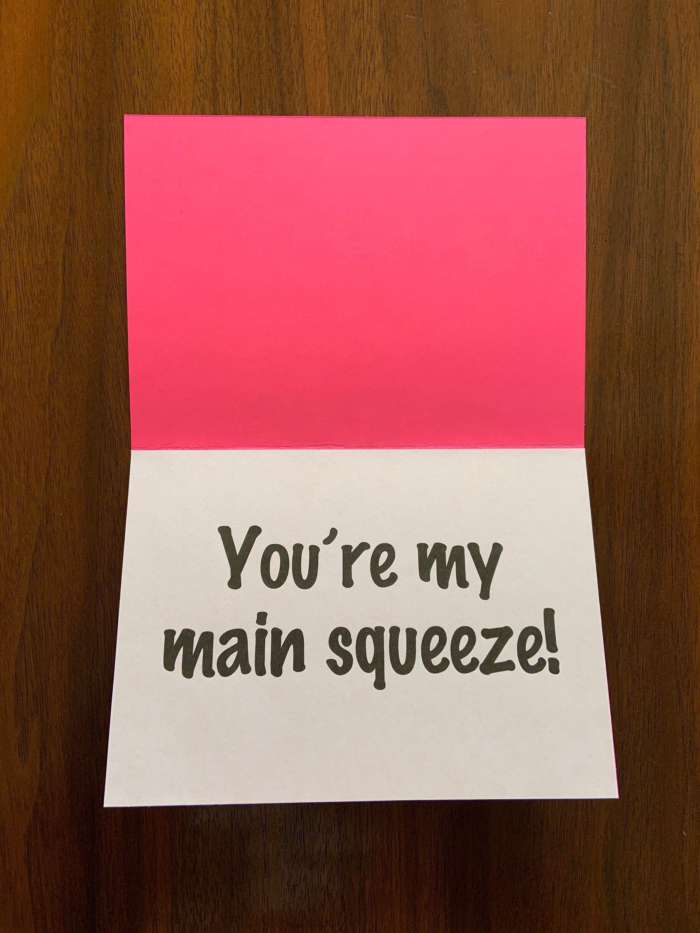 You're My Main Squeeze - Valentine's Day/love Card - Etsy