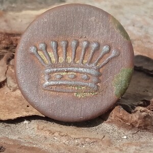 Old Button With a Crown, Livery Button, Vintage Button, Brass Button ...