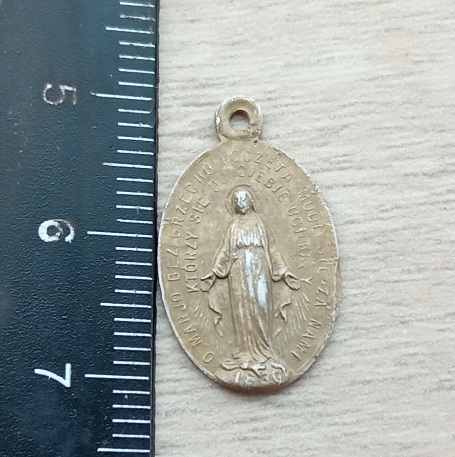 Medallion Maria 1830 Vintage catholic medallion body | Etsy