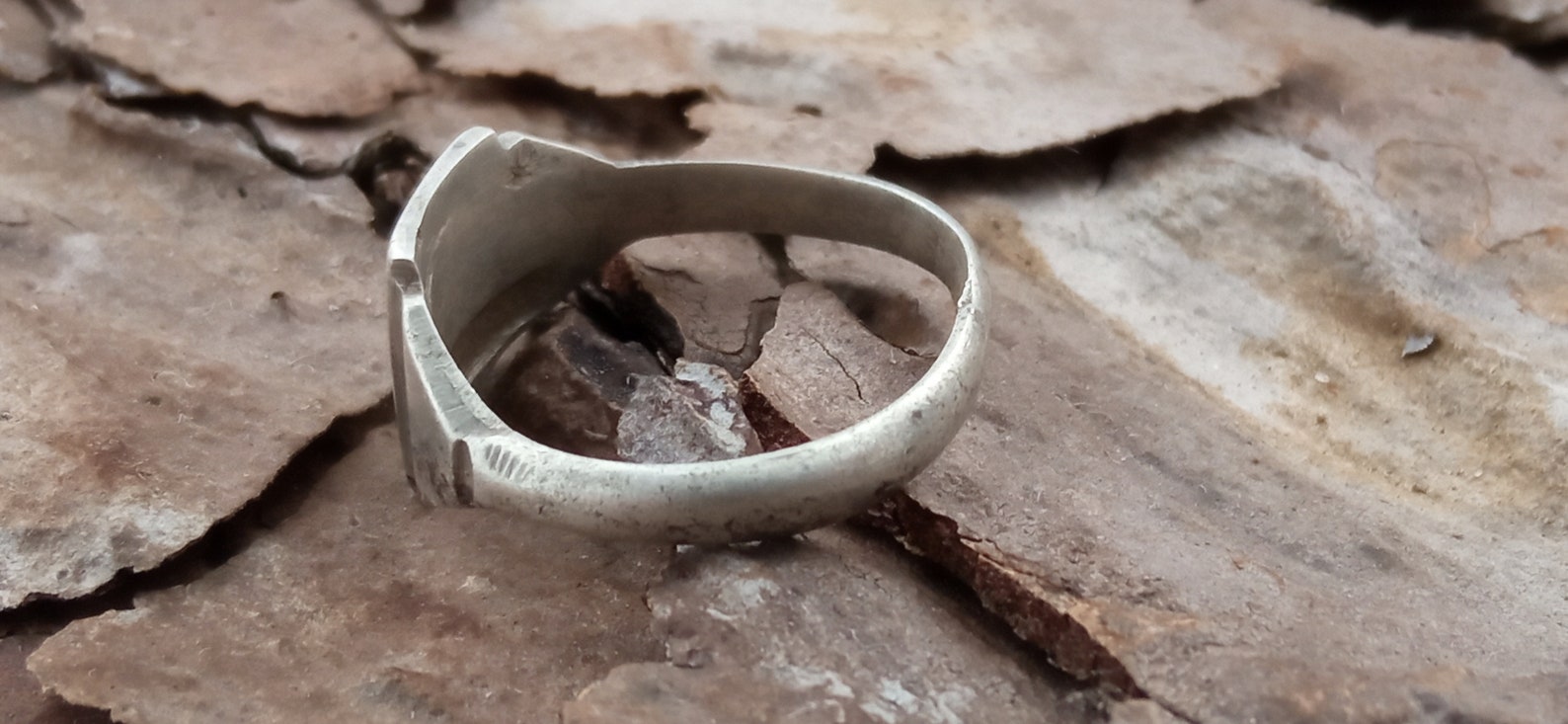 Vintage Antique Silver Ring, Handmade, Small Size, Metal Detector Find ...