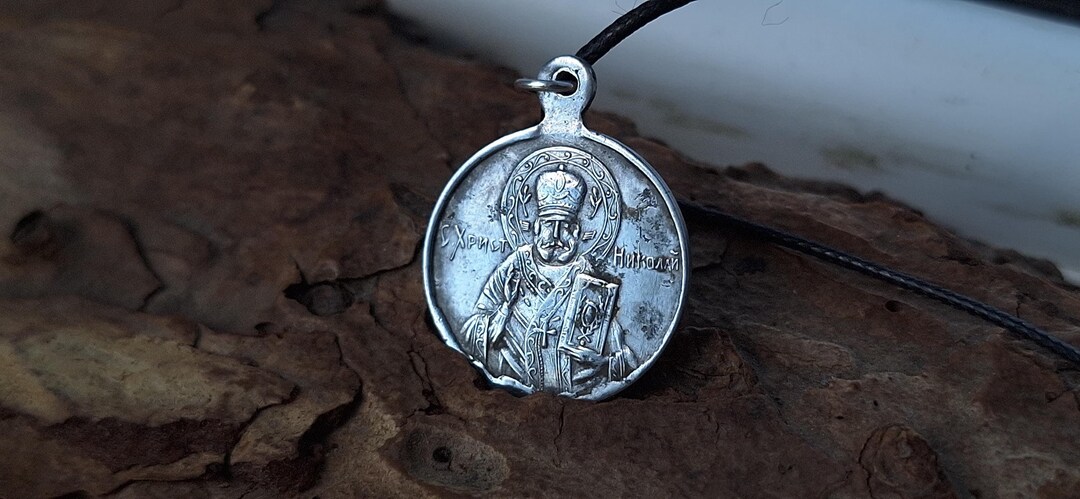 Ancient Medallion of St. Nicholas, Vintage Orthodox Medallion ...