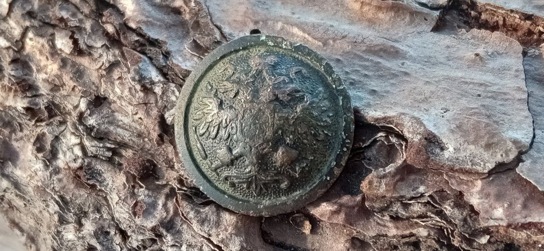 Old Button of Officials of the Russian Empire, Ancient Button With a ...