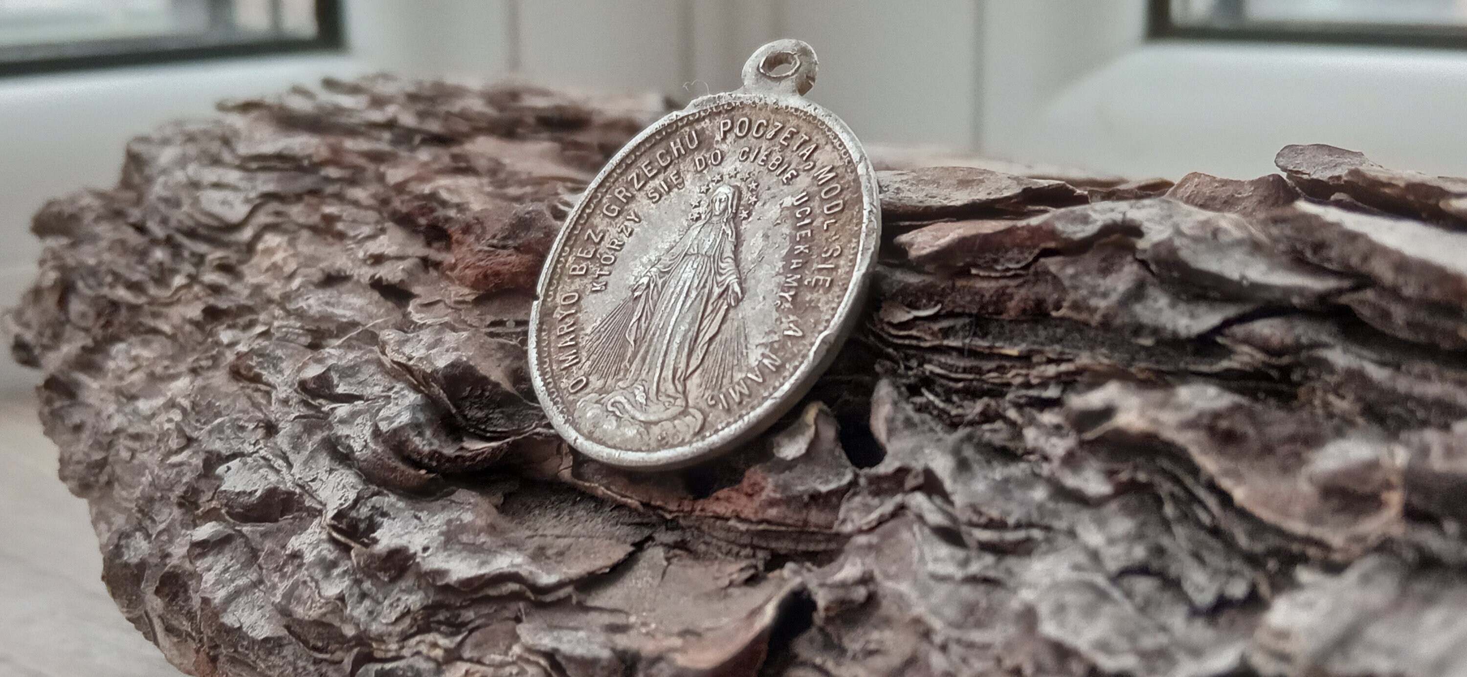 Ancient Medallion Maria , Vintage Catholic Medallion, Body Decoration ...