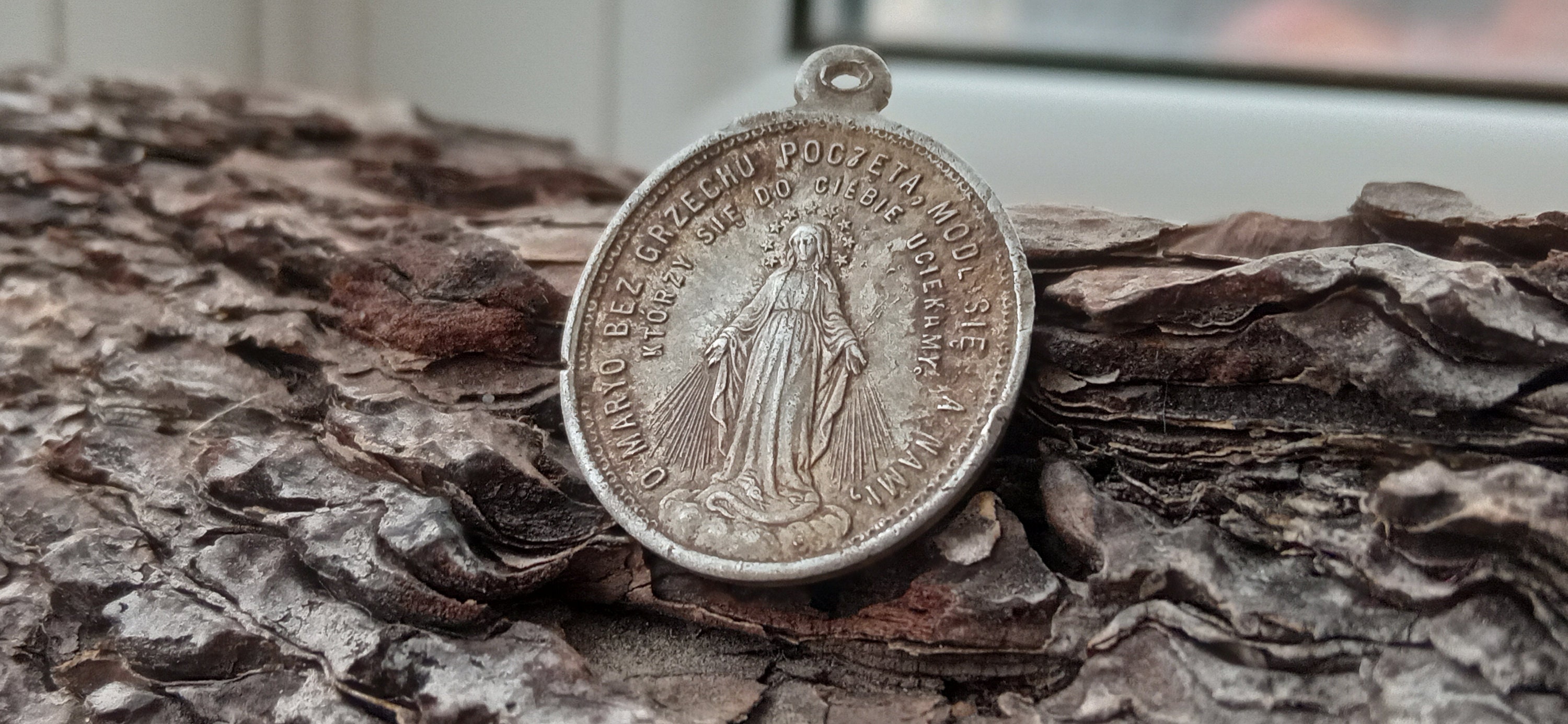 Ancient Medallion Maria , Vintage Catholic Medallion, Body Decoration ...