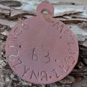 Old Ancient Tag for Cows, Vintage Cow Badge, Animal Tag Badge of the ...