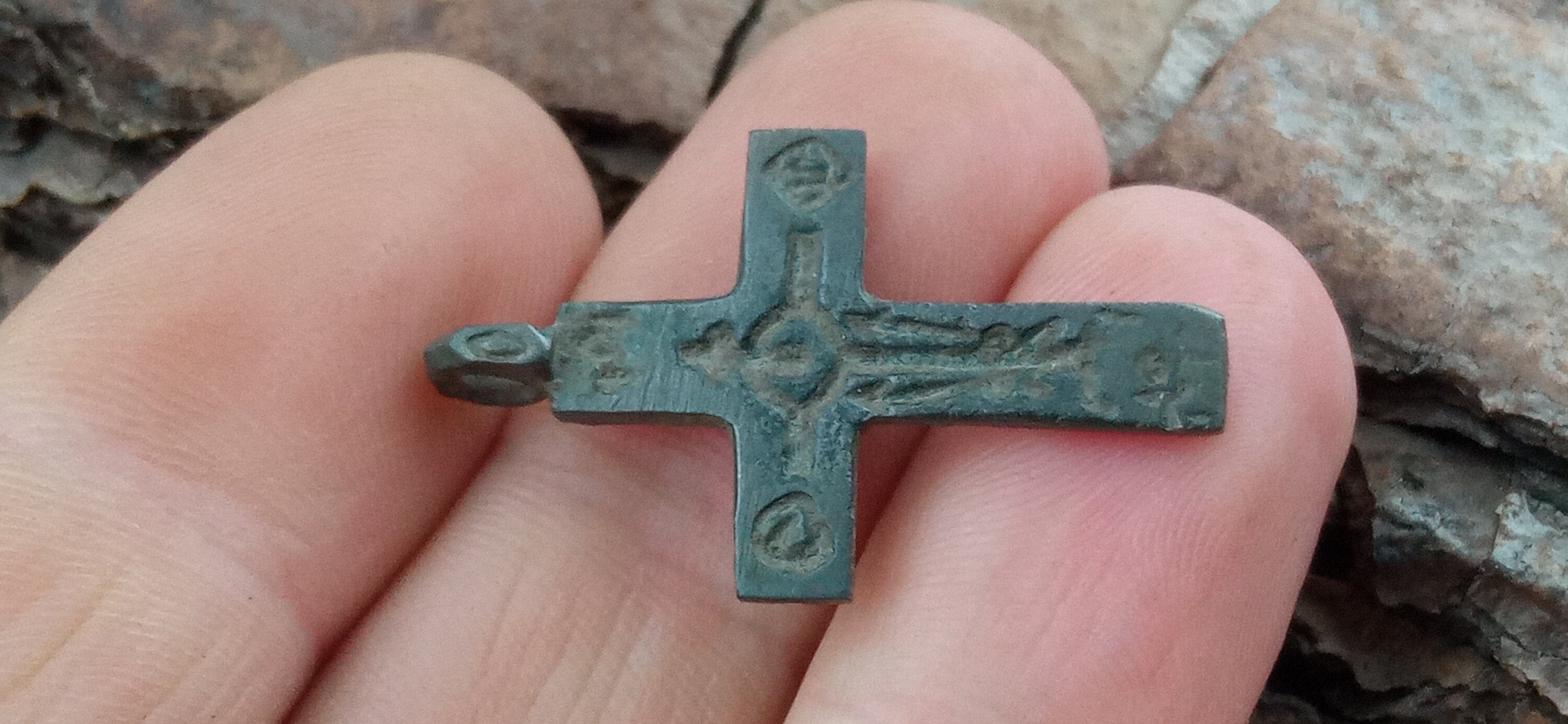 Art & Collectibles Ancient Bronze Cross Pendant Original Medieval ...