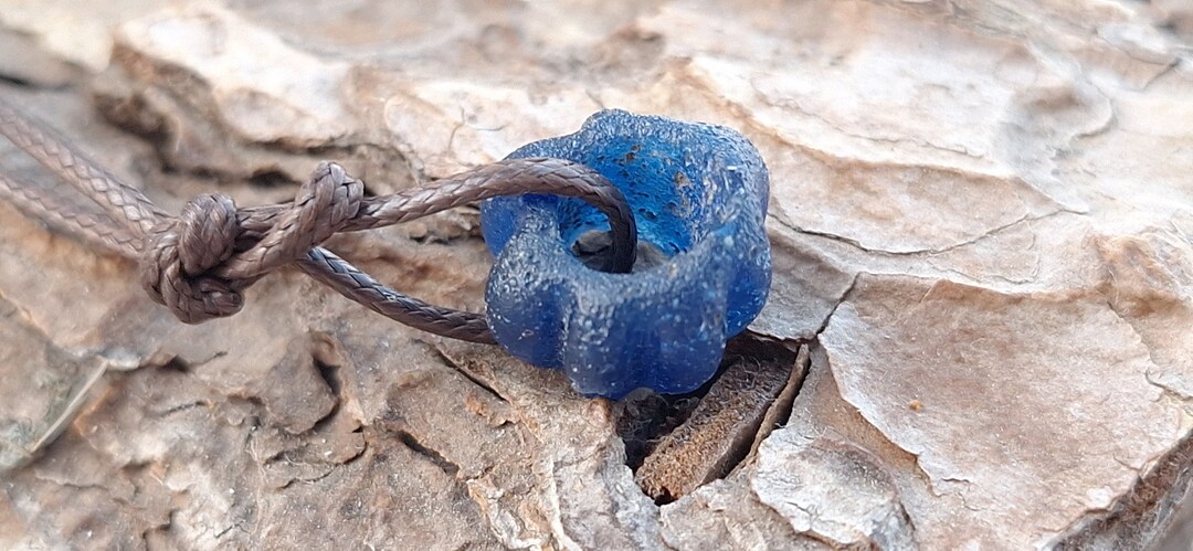 Beautiful Ancient Roman Blue Glass Ribbed Bead Pumpkin, Beautiful Roman ...