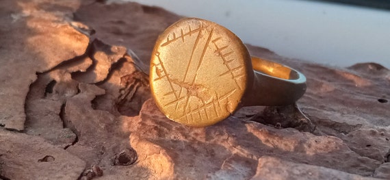 Ancient Bronze Ring Medieval Ring Seal Ring With Heraldic | Etsy