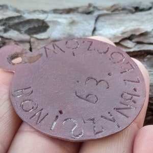 Old Ancient Tag for Cows, Vintage Cow Badge, Animal Tag Badge of the ...