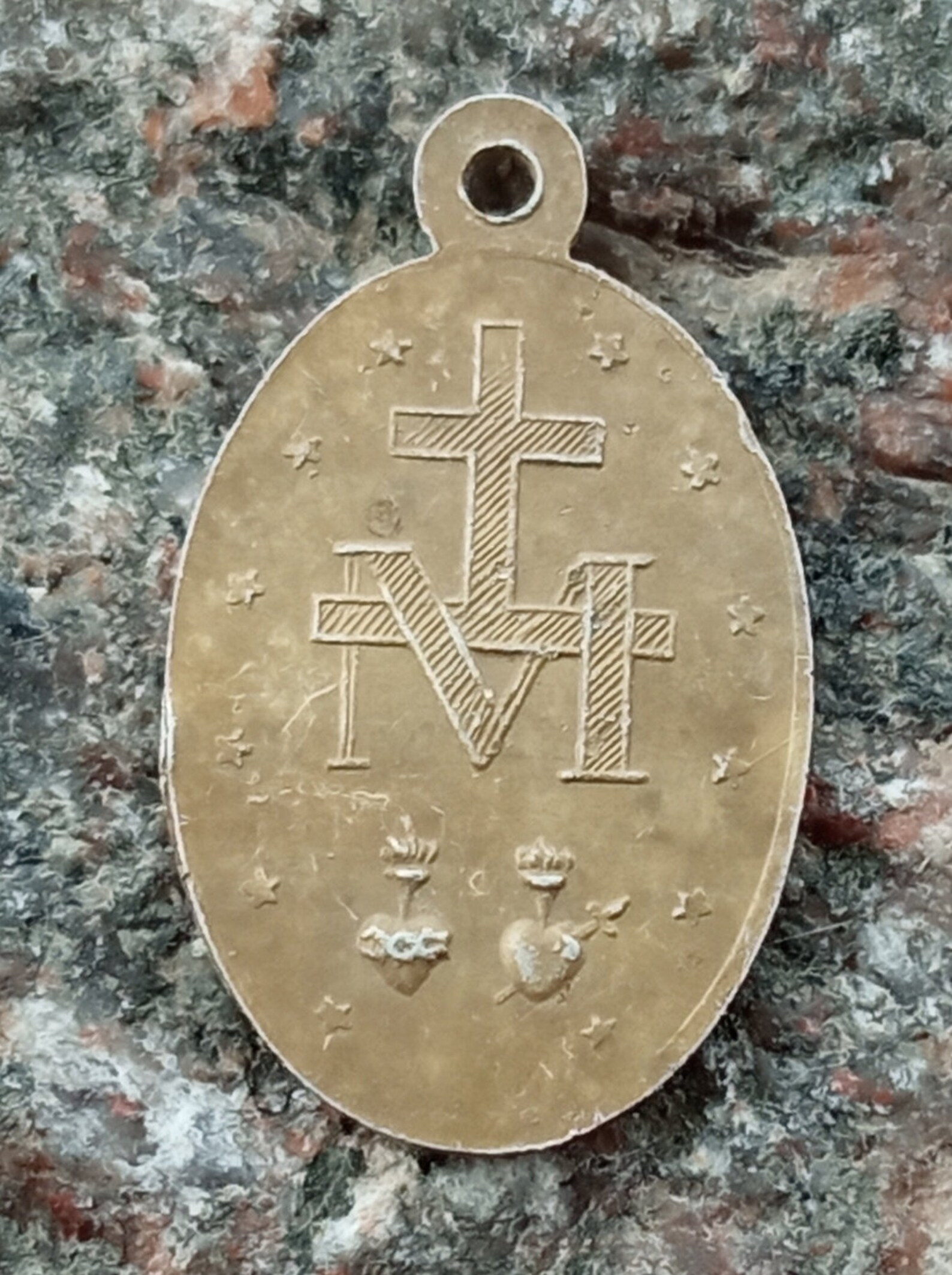 Medallion Maria 1830 Vintage catholic medallion body | Etsy