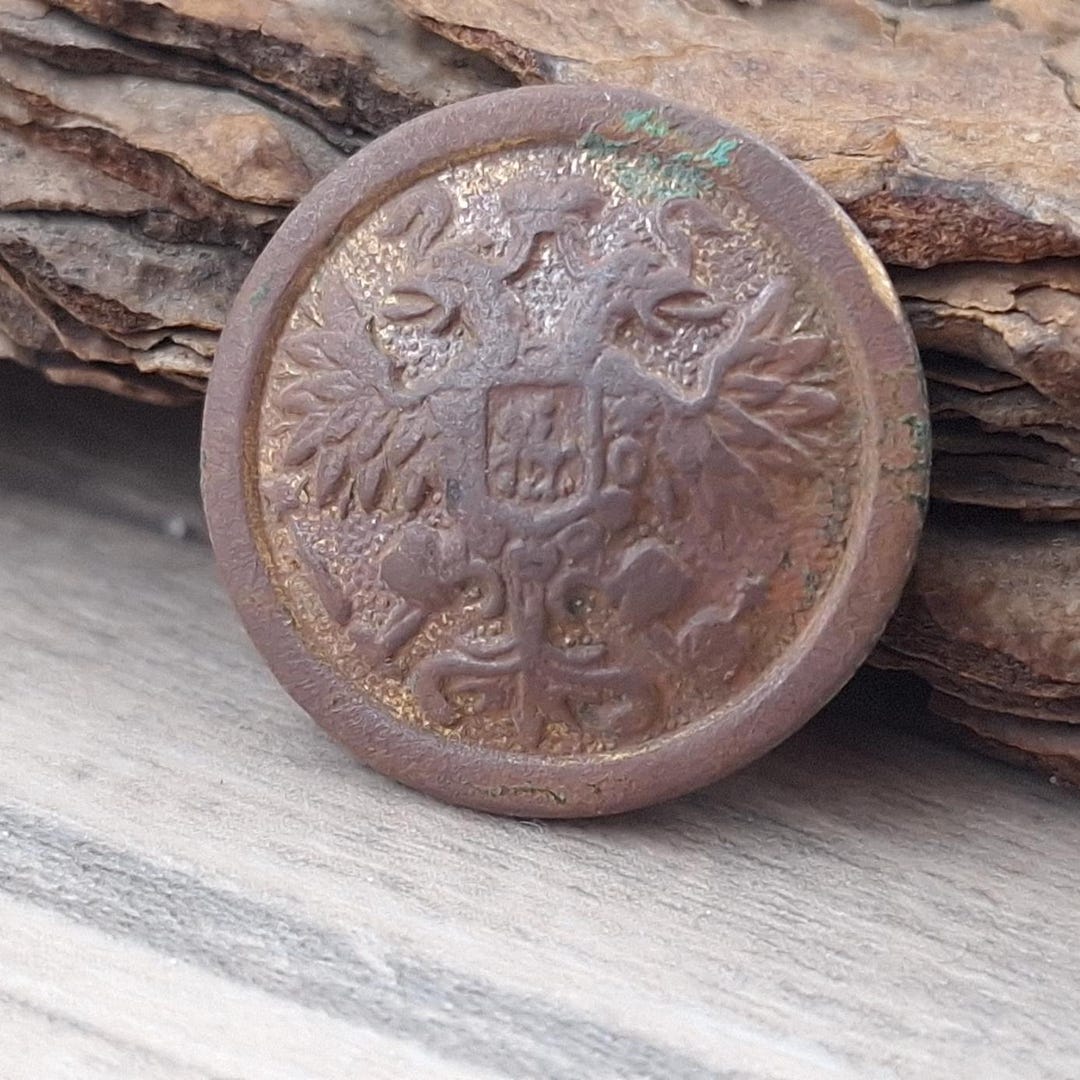 Old Button of Officials of the Russian Empire, Ancient Button With a ...