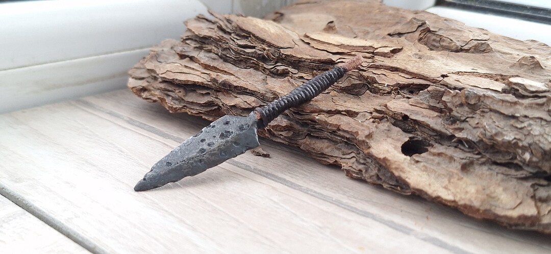 Forged Iron Tip of the Viking Age, Leaf-shaped Arrowhead, Medieval Weapon, Original Arrowhead ...