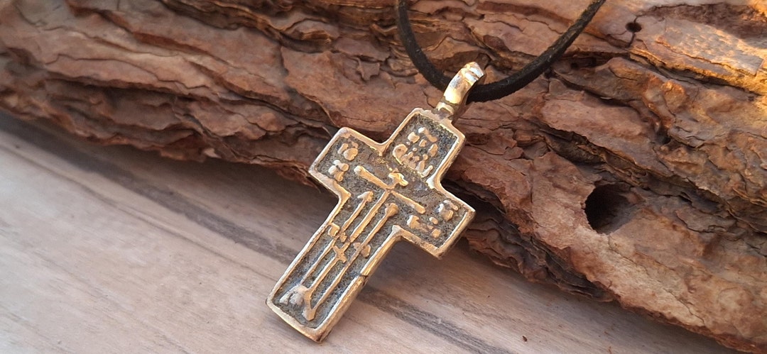 Ancient Bronze Cross Pendant, Original Ancient Orthodox Cross 18-19 Century, Cross Amulet ...