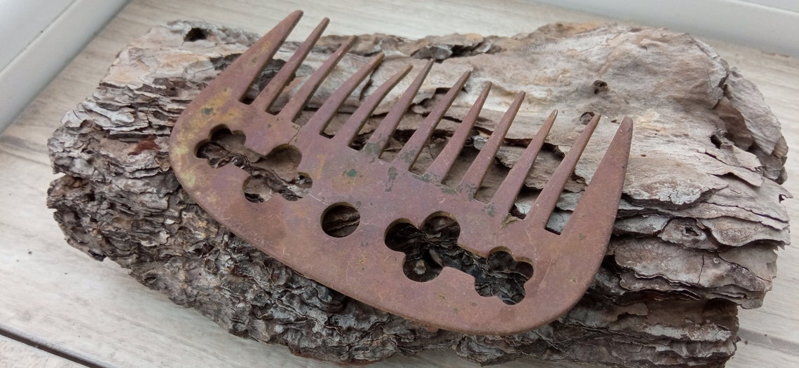 Authentic Late medieval Bronze hair comb Large ancient Comb | Etsy
