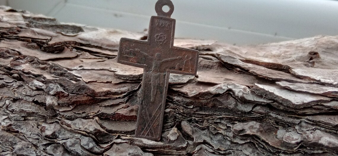 Ancient Cross 19th Century Vintage Brass Cross Old - Etsy