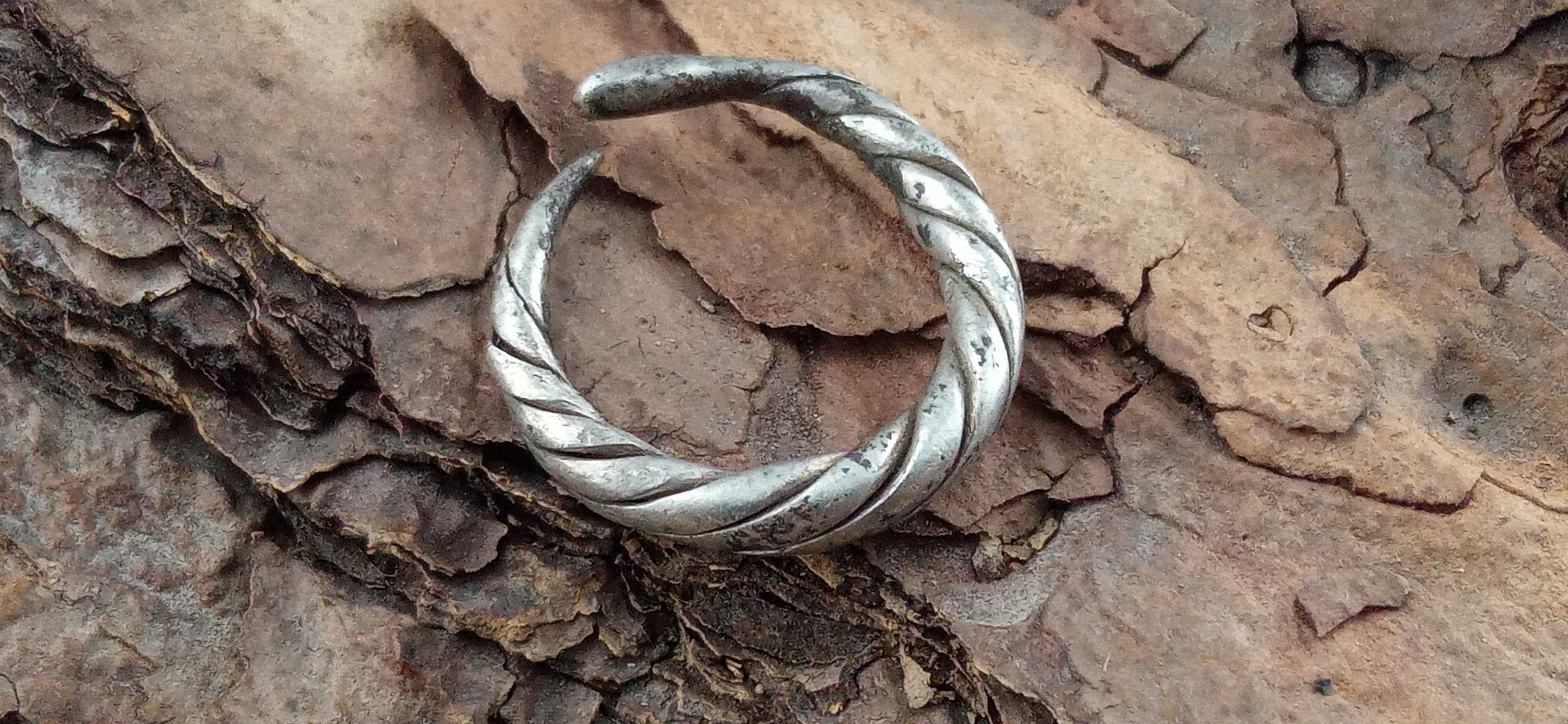 Rare Ancient Viking Silver Ring, Twisted Ring 9-12 Century Rare Ancient Viking Silver Ring, Twisted Ring 9-12 Century