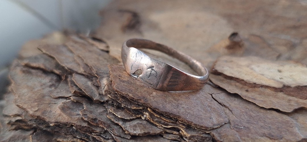 Ancient Copper Ring, Medieval Ring Seal, Ring With Ancient Ornaments ...