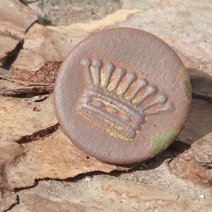 Old Button With a Crown, Livery Button, Vintage Button, Brass Button ...