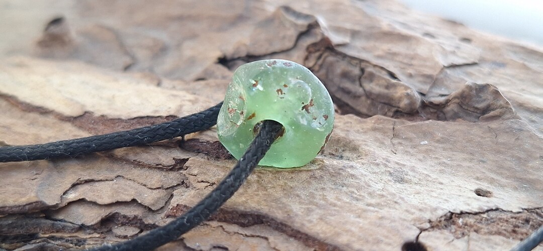 Rare Ancient Roman Green Glass Ribbed Bead Pumpkin, Beautiful Roman ...