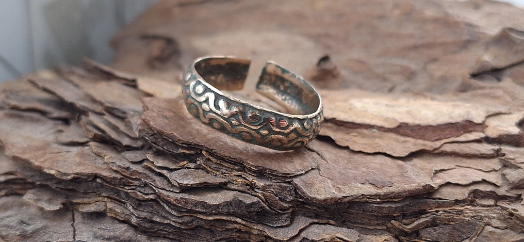 Ancient Viking Ring With Ornament, Original Ring 9-12 Century, Bronze ...