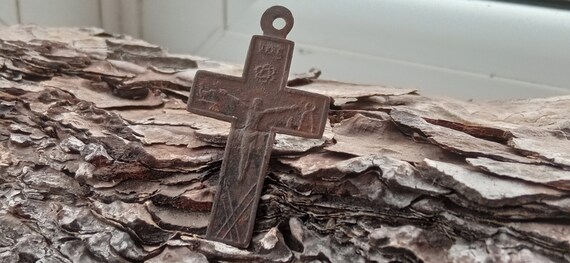 Ancient Cross 19th Century Vintage Brass Cross Old | Etsy