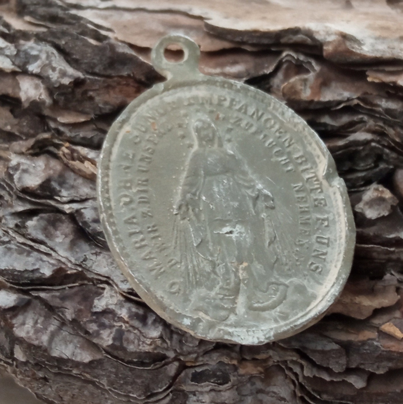 Original Medallion Maria Vintage Catholic Medallion Body - Etsy