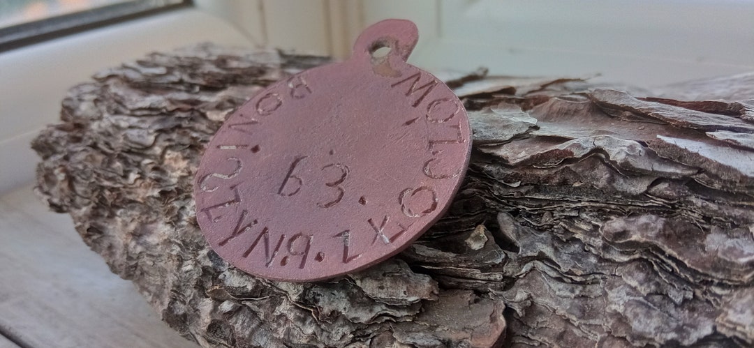 Old Ancient Tag for Cows, Vintage Cow Badge, Animal Tag Badge of the ...