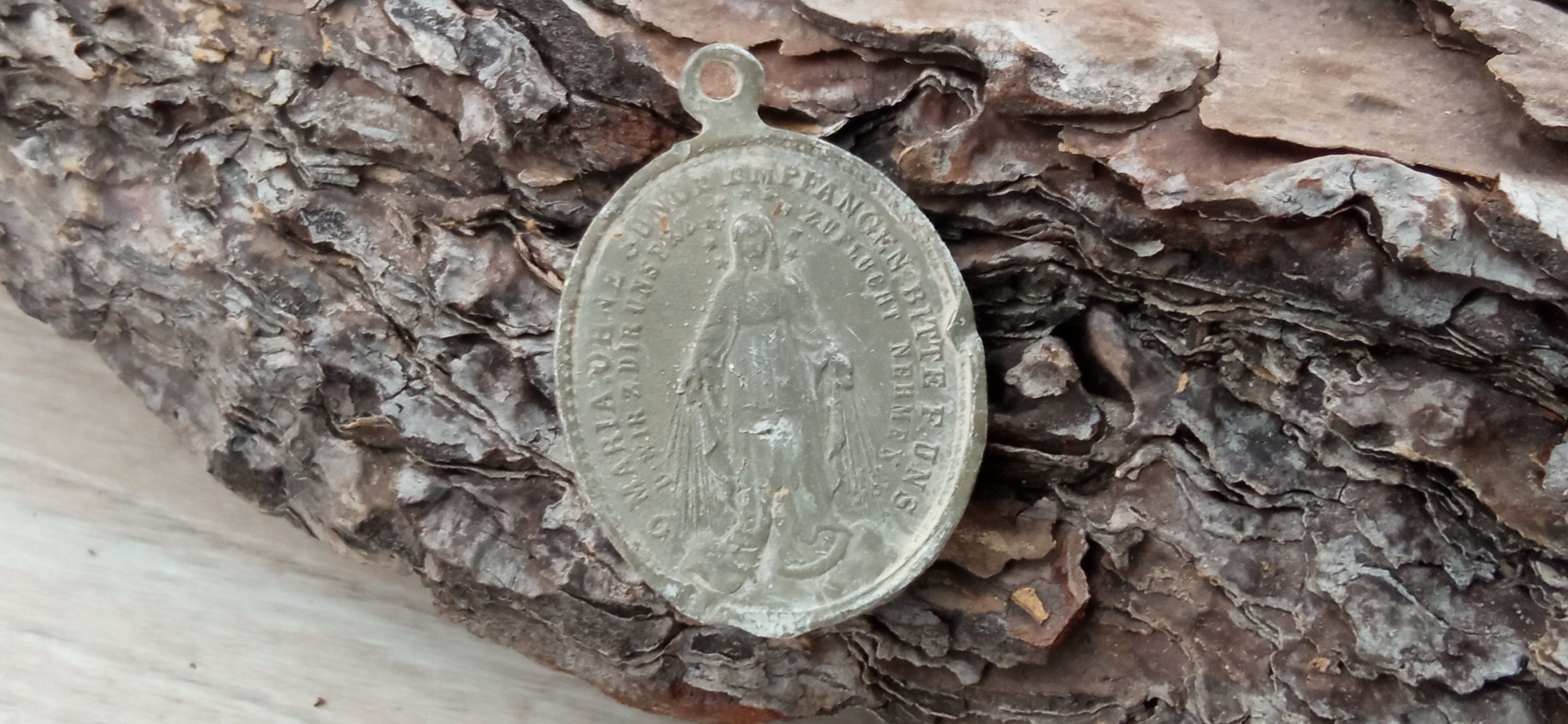Original Medallion Maria , Vintage Catholic Medallion, Body Decoration ...