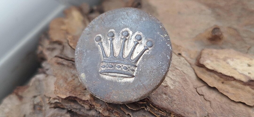 Old Button With a Crown, Livery Button, Vintage Button, Brass Button ...