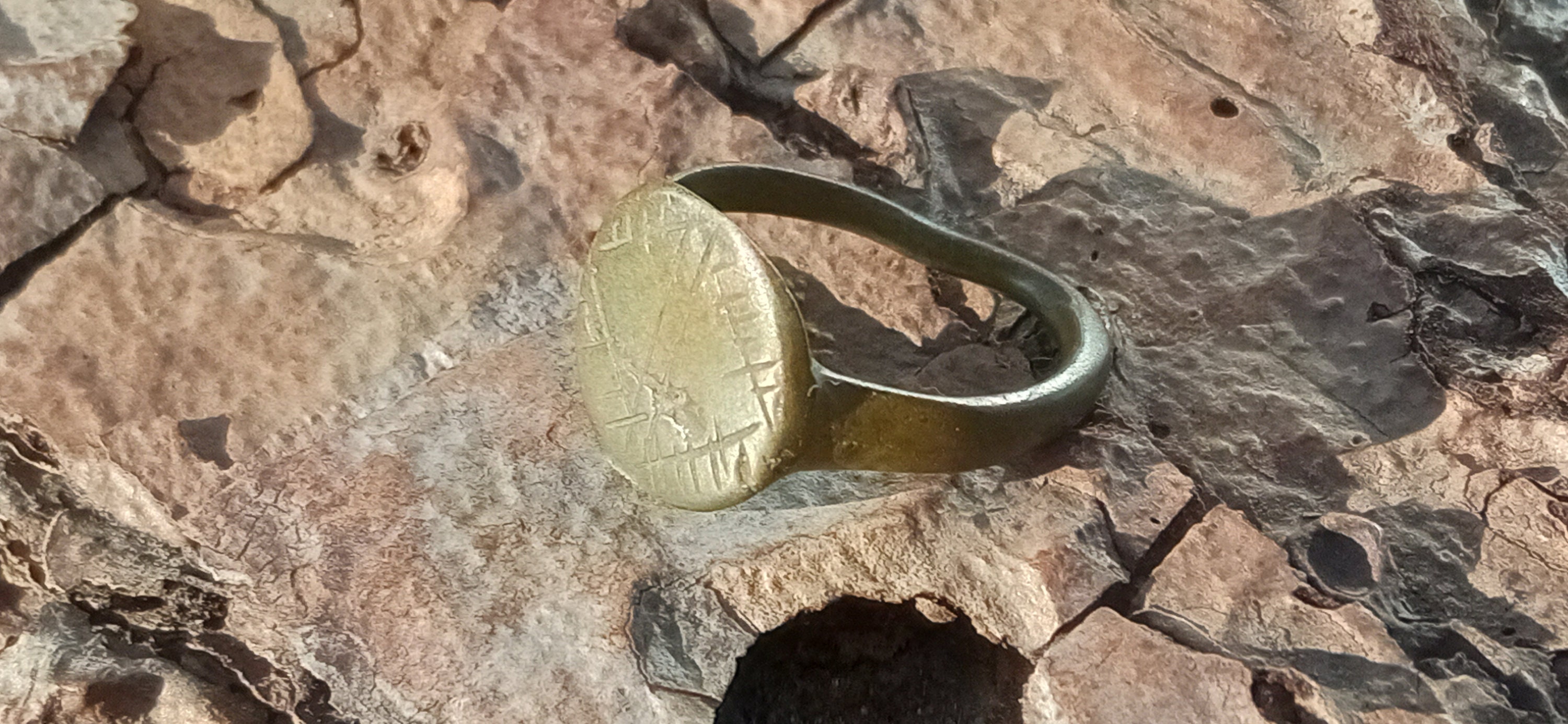 Ancient Bronze Ring Medieval Ring Seal Ring With Heraldic | Etsy