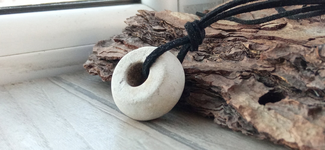 Ancient Stone White Bead of Viking Age, Original Granite Spinning Wheel ...