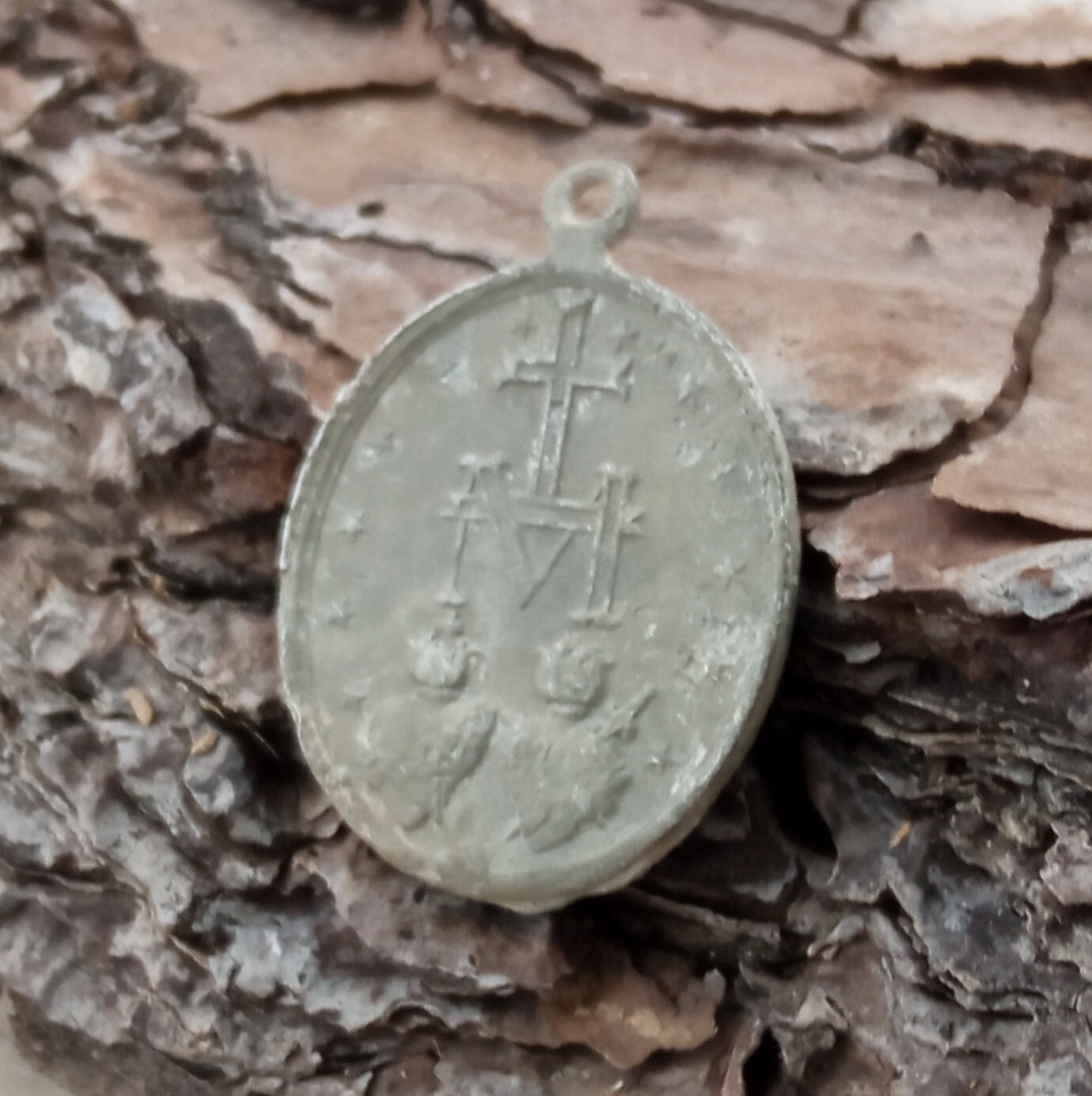 Original Medallion Maria , Vintage Catholic Medallion, Body Decoration ...