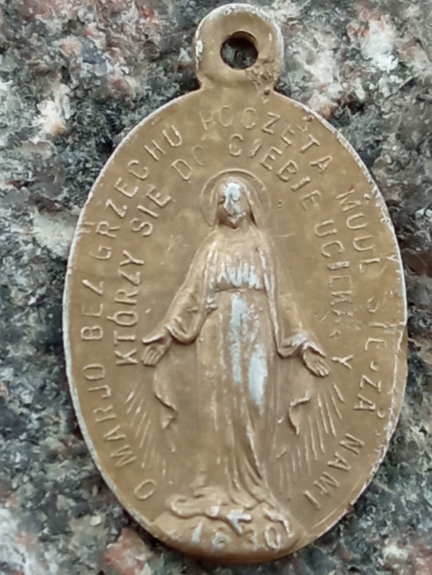 Medallion Maria 1830 Vintage catholic medallion body | Etsy