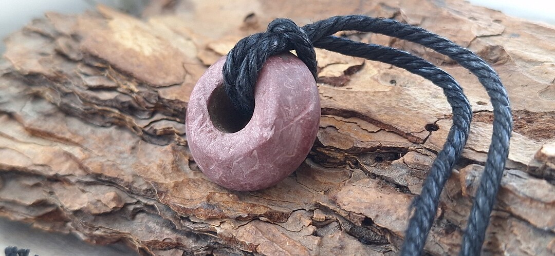 Ancient Stone Red Bead of Vikings, Original Granite Spinning Wheel of ...