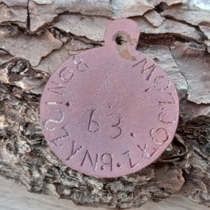 Old Ancient Tag for Cows, Vintage Cow Badge, Animal Tag Badge of the ...