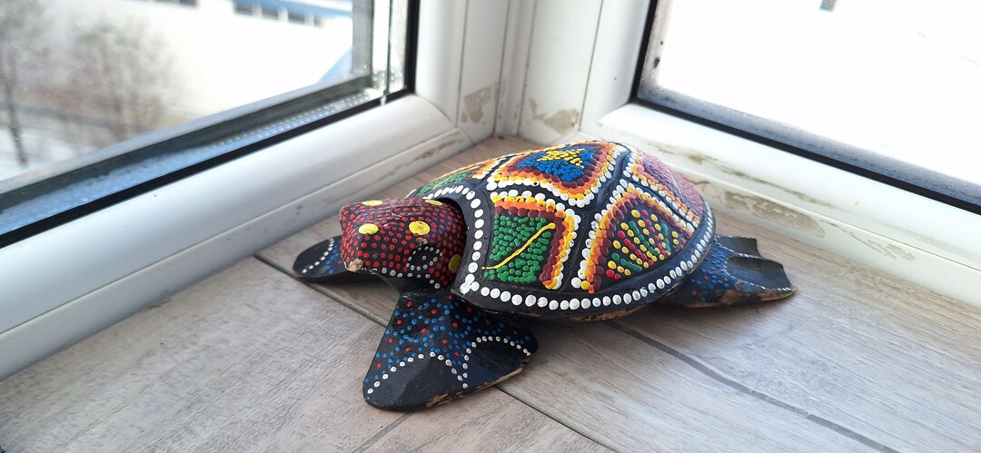 Vintage Wooden Casket in the Form of Turtles, USSR Casket, Beautiful ...