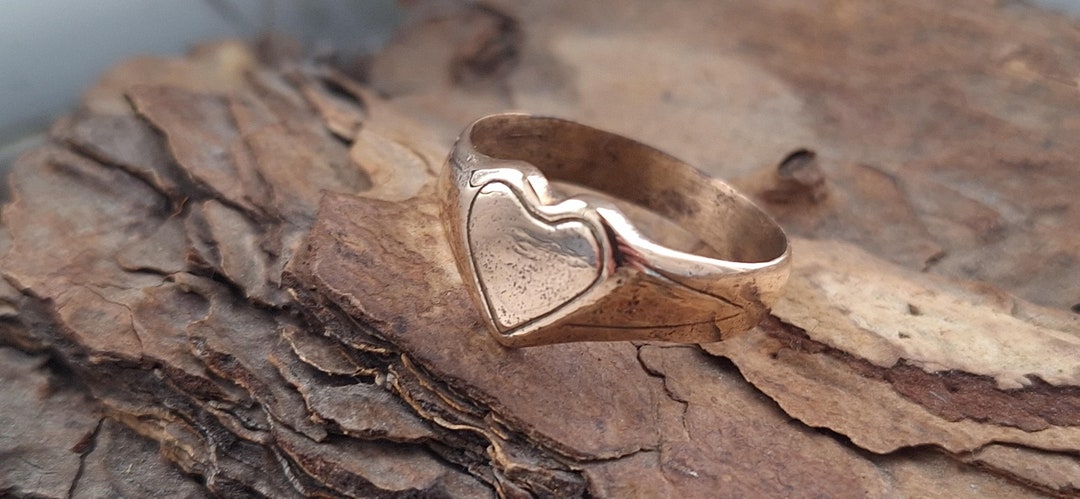 WWI Soldiers Ring, Trench Rings With Heart Shaped Shield and Ornaments ...
