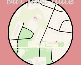 Custom Location Map Wall Art - Etsy