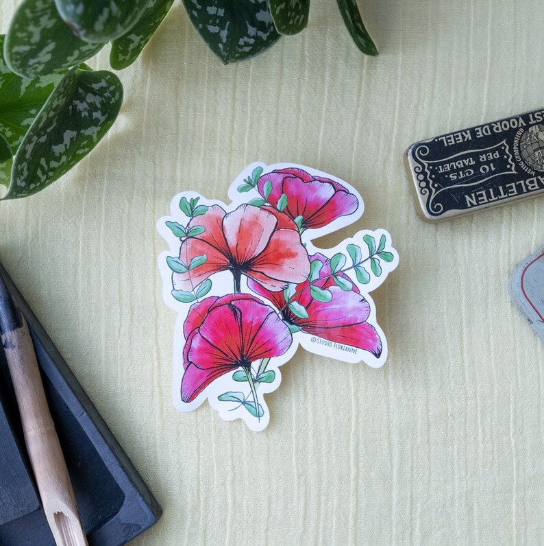 Sticker Large Flower Die Cut Vinyl Sticker Planner - Etsy