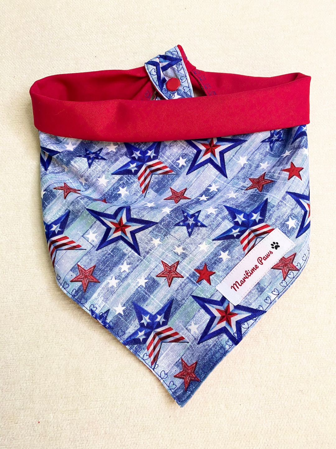 Reversible USA Bandana, American Flag Bandana, Stars and Stripes ...